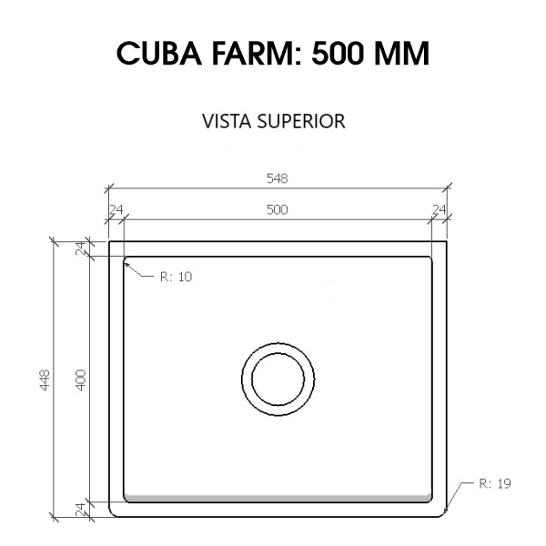 Cuba Cozinha Farm Sink 50 Cm Estilo Fazenda Avental Frete Grátis 10x ...